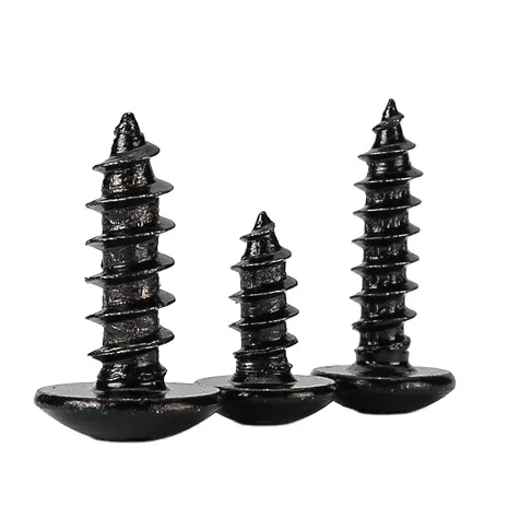 Black Zinc Plus Hard Black Cross Large Flat Head Screw