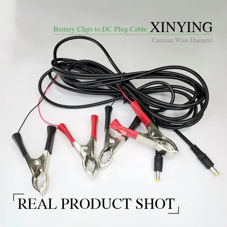 Vehicle Battery Clips to DC Power Cable 2464 AWG24