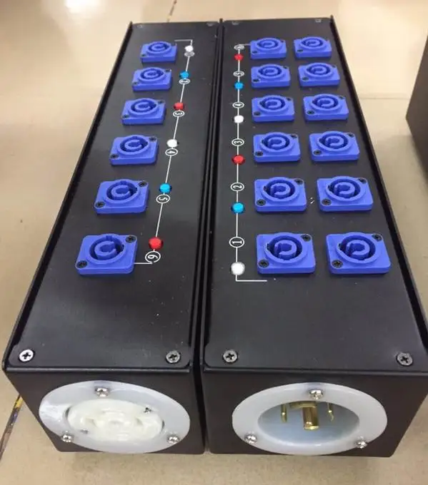 Truss Mount Unit Powercon Split Socapex Input LED DB Power Box