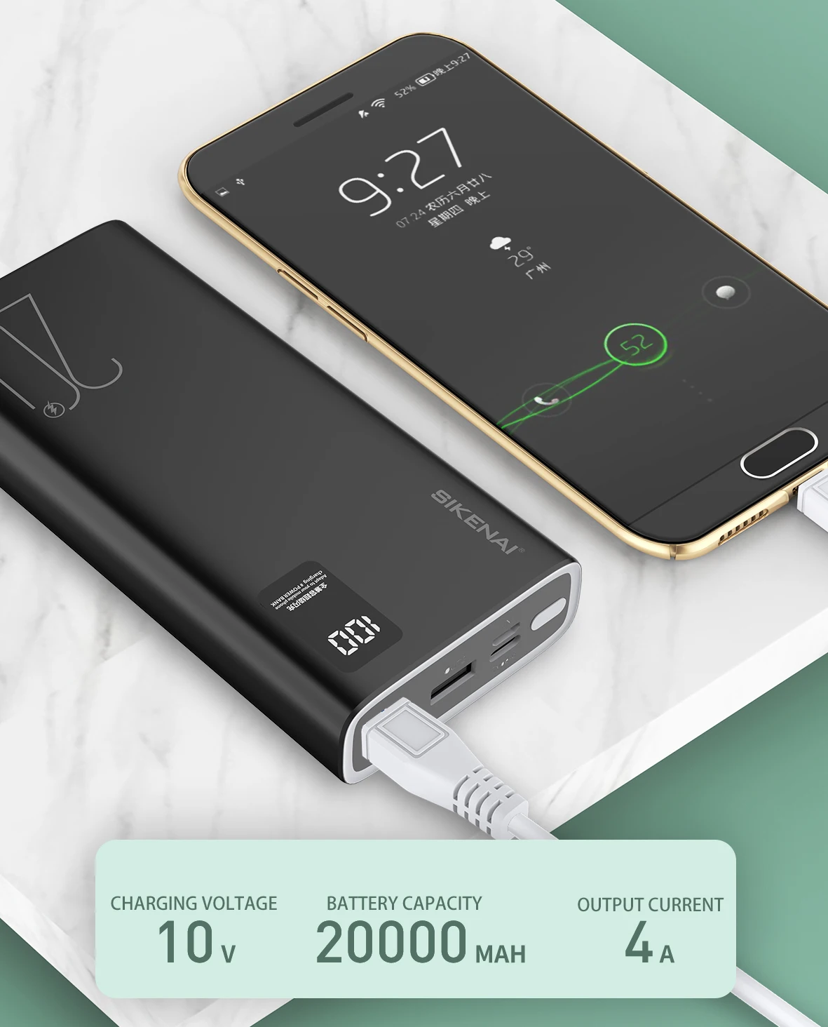 Sikenai Best Smart Power Banks 40w High Capacity Dual Usb Fast Charge ...