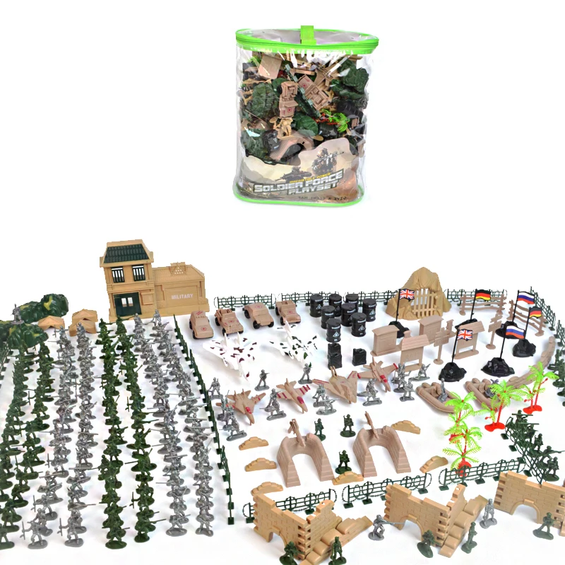 350pcs Mini Army Men Soldier Figure Play Set - Plastic Toys
