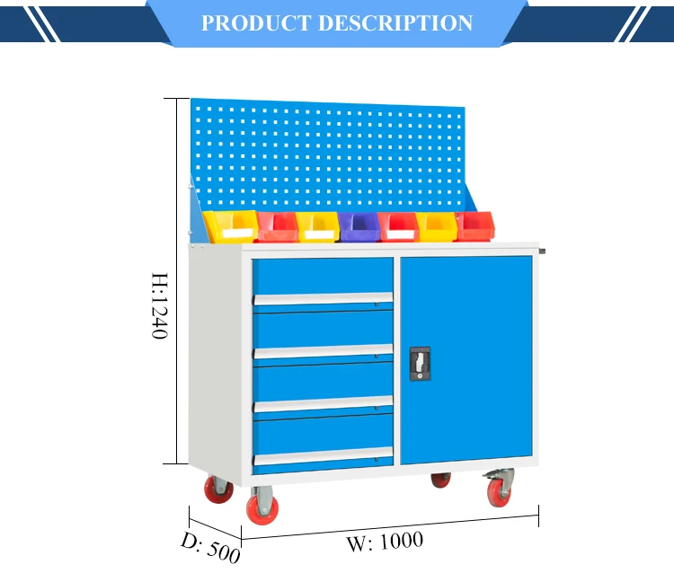 Garage Tool Storage Cabinets Workshop Trolley Set Automobile Workshop ...
