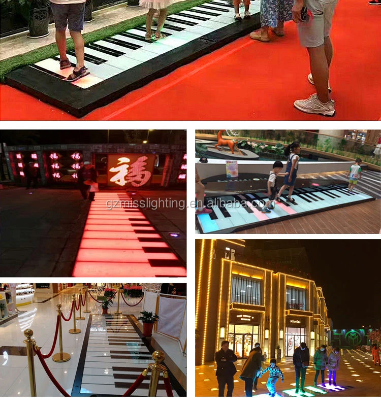 Outdoor Commercial Decorative Rgb Color Changing Piano Music ...