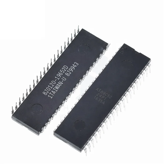 Taidacent AT89C52 마이크로 컨트롤러 프로그래머 DIP-40 마이크로 컨트롤러 AT89C52 24PI MCU 8 비트 마이크로 컨트롤러 8K 바이트 플래시 ...