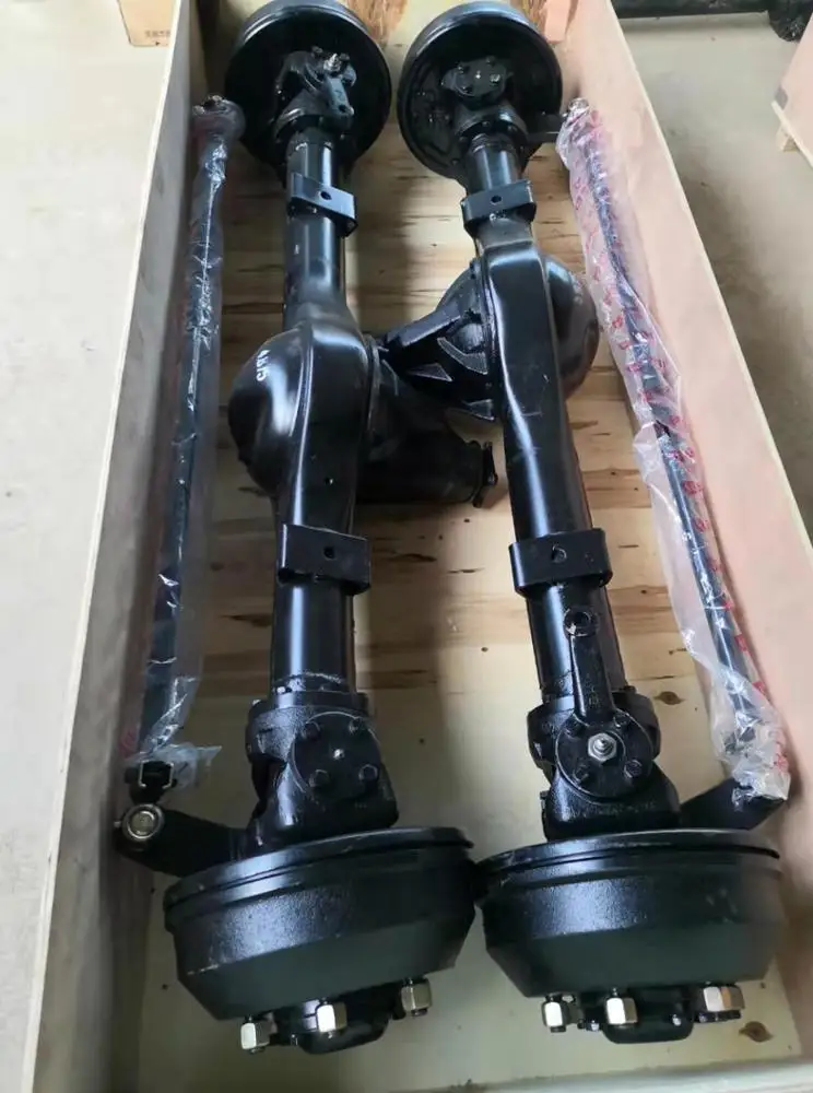 Double Tandem Bogie Suspension Rear Wheel Drive Axles For 6x4 Heavy ...
