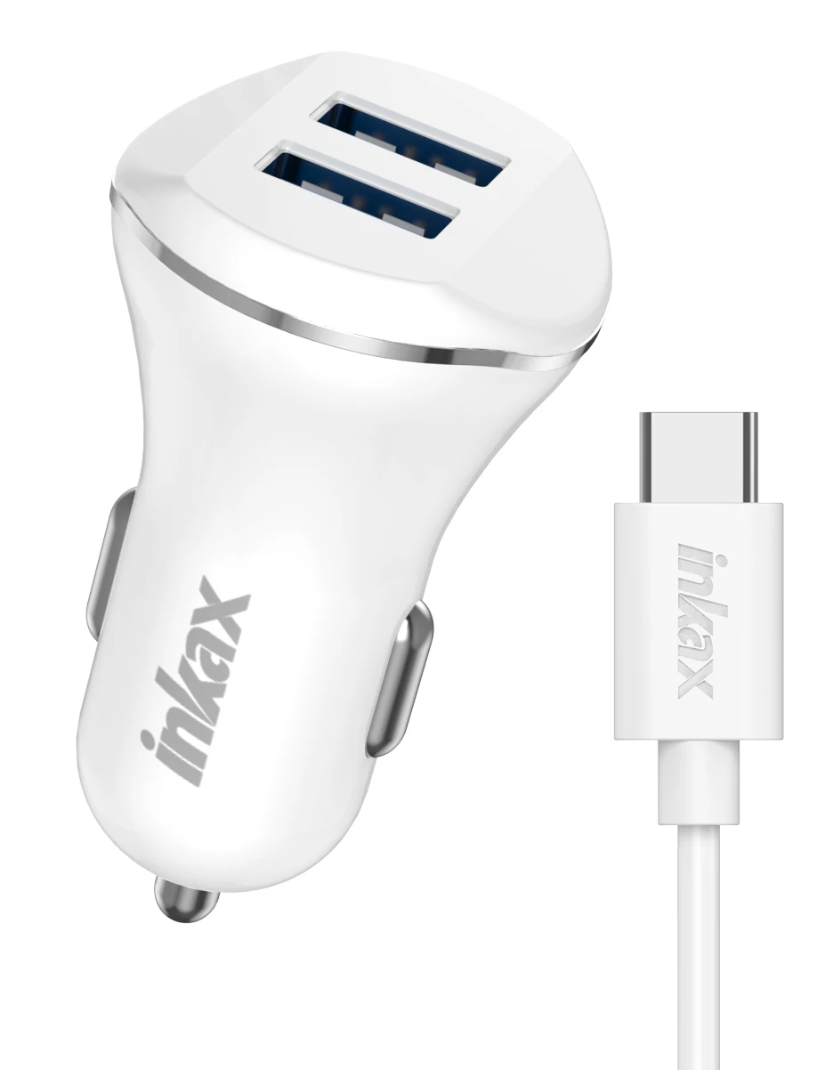 Inkax 2 USB 5V-1A Charging Car Charger - Universal Compatibility
