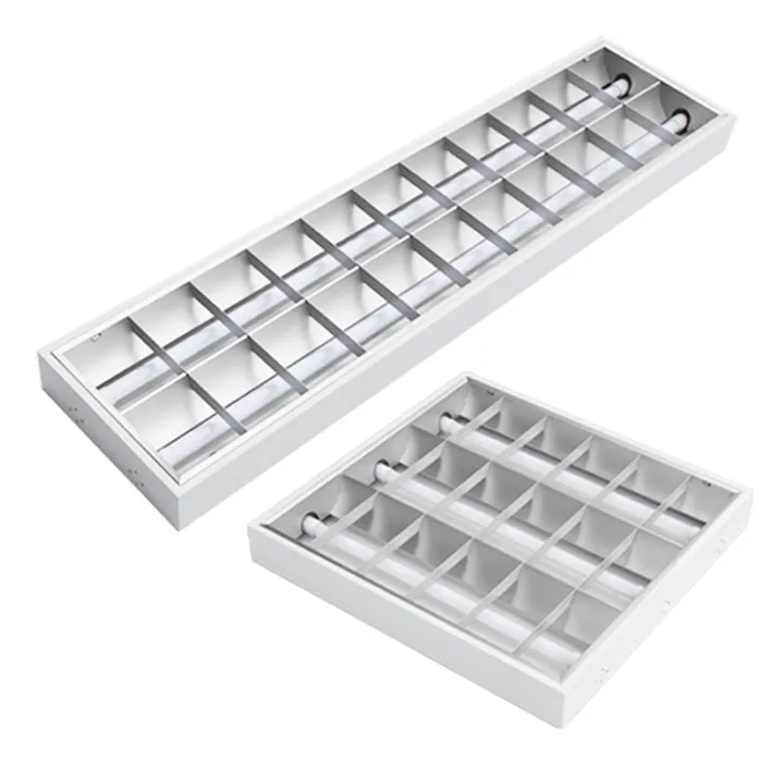 Matte Recessed Louver Type Troffer Fixture - Office LED Grille