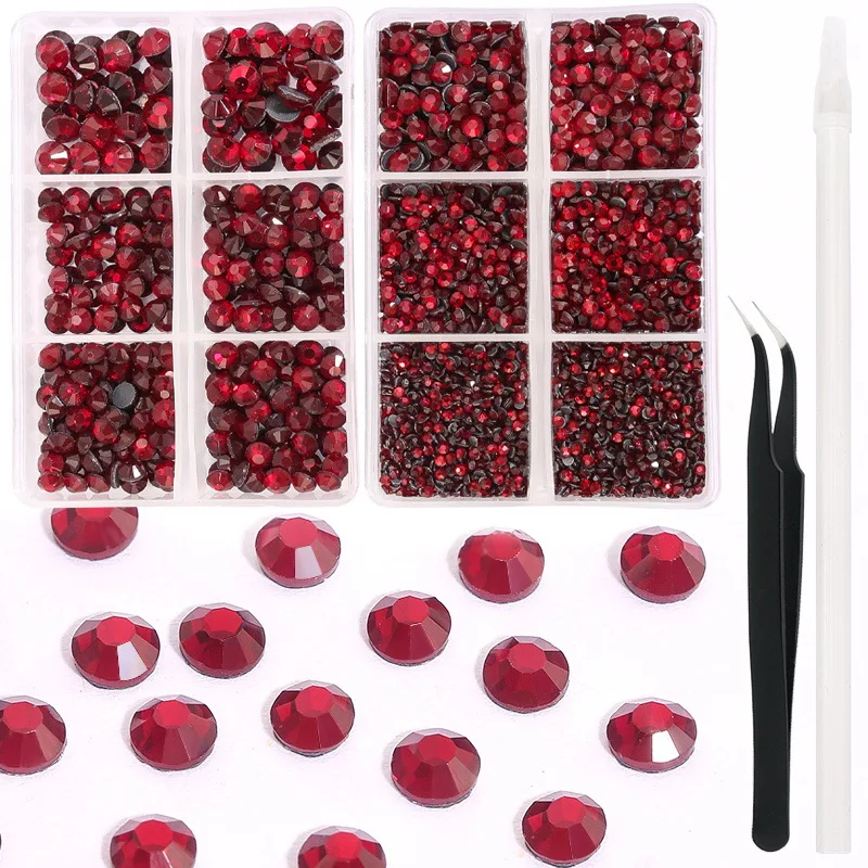 Jc Wholesale Hot Rhinestones 6 Grid Colourful Set Hot Rhinestone ...