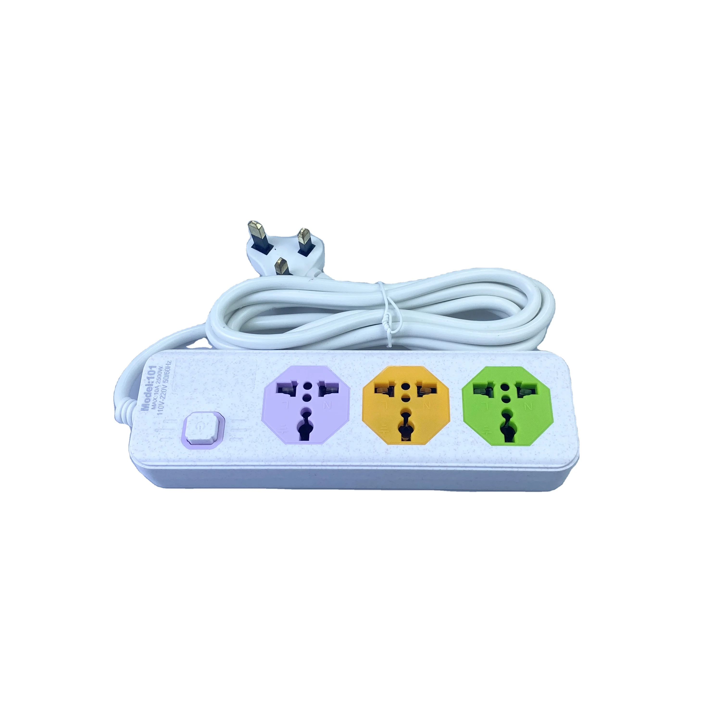 UK 13A Plug Adapter - Multi 3 Way Outlet Power Cord Strip