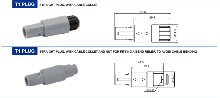 Plastic Push Locking Connector Medical Plug Male Female Connectors 2 3 ...
