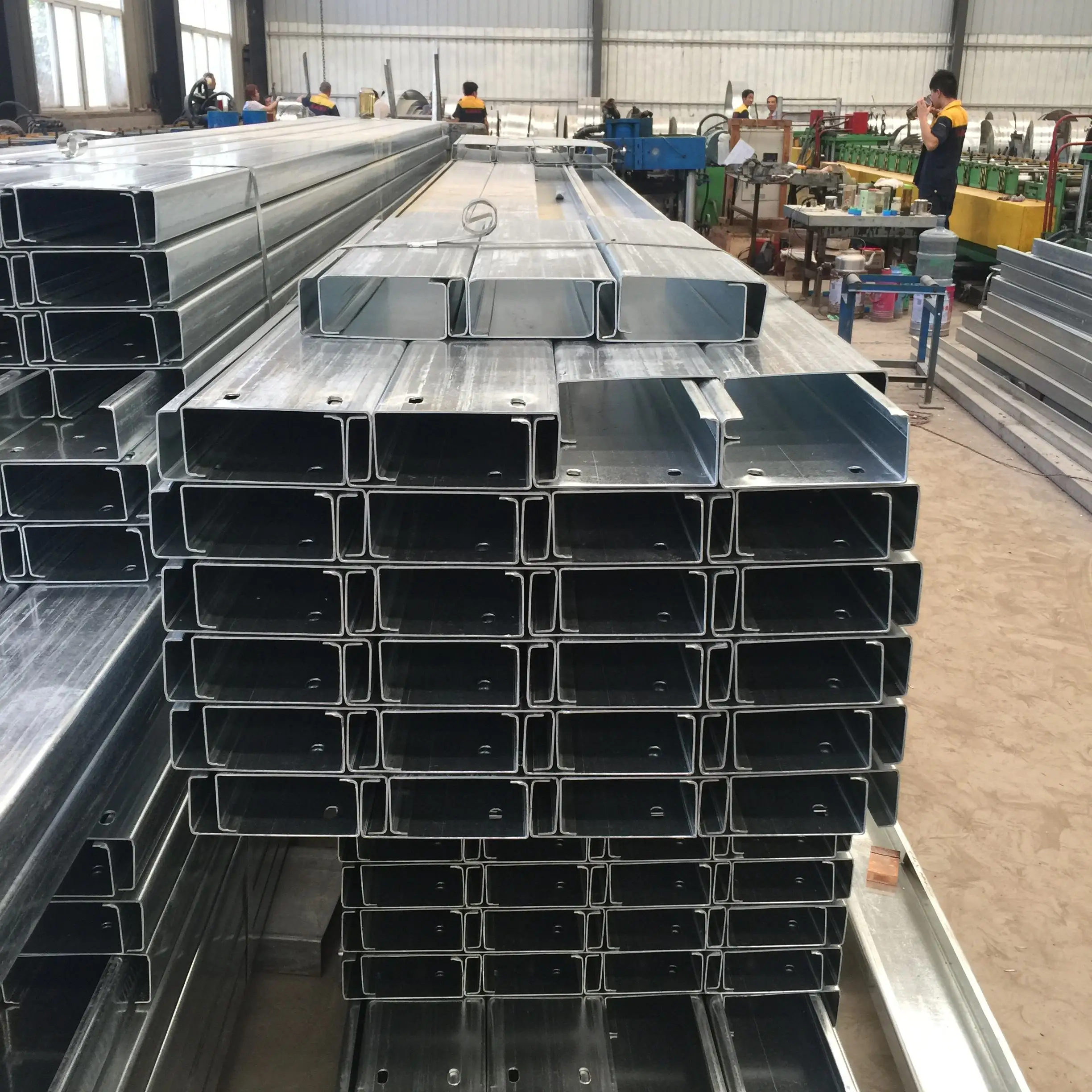 Holed Punched Perforated Black Iron Structural C Steel Channel Beam ...