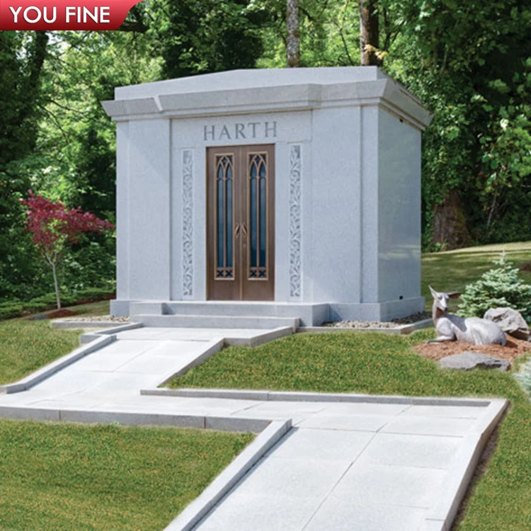 Custom Simple Marble Family Mausoleum for Sale - YOUFINE
