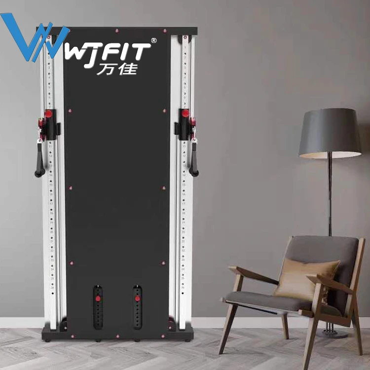 Wall Mounted Dual Cable Multi Functional Trainer Mirror Strength ...