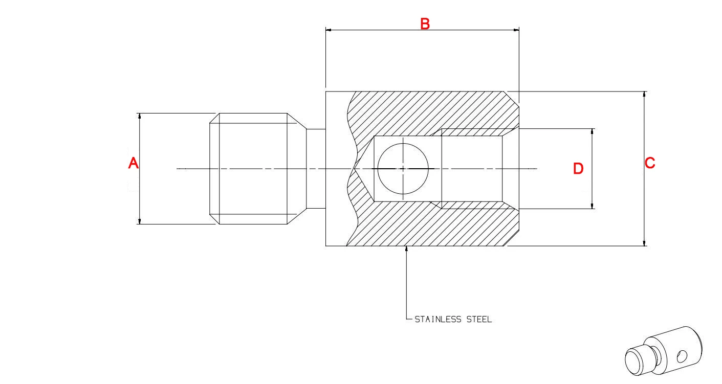 Probe Thread Adapter M3 Outer Thread Shank To M2 Inner Thread 4mm ...