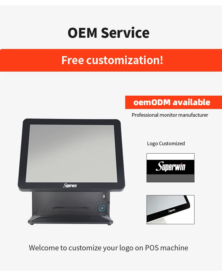 Pos System Restaurant Cash Pos Terminal System Windows Dual Screen Pos ...