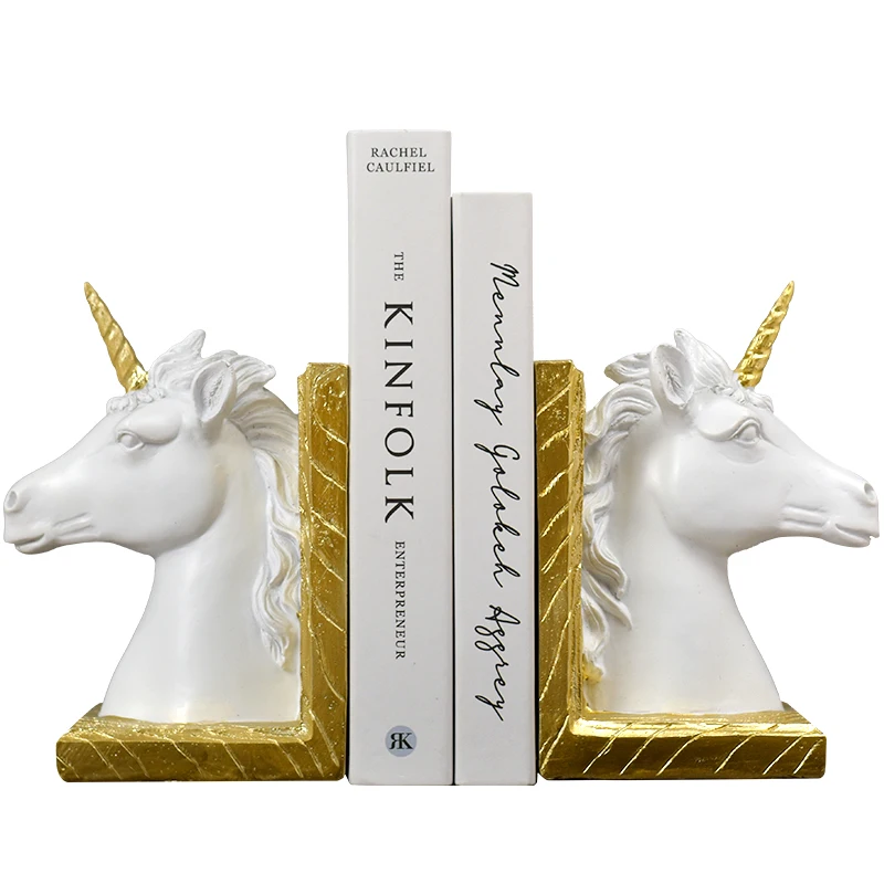Customized Unicorn Resin Bookend Sculpture For Living Room & Custom ...