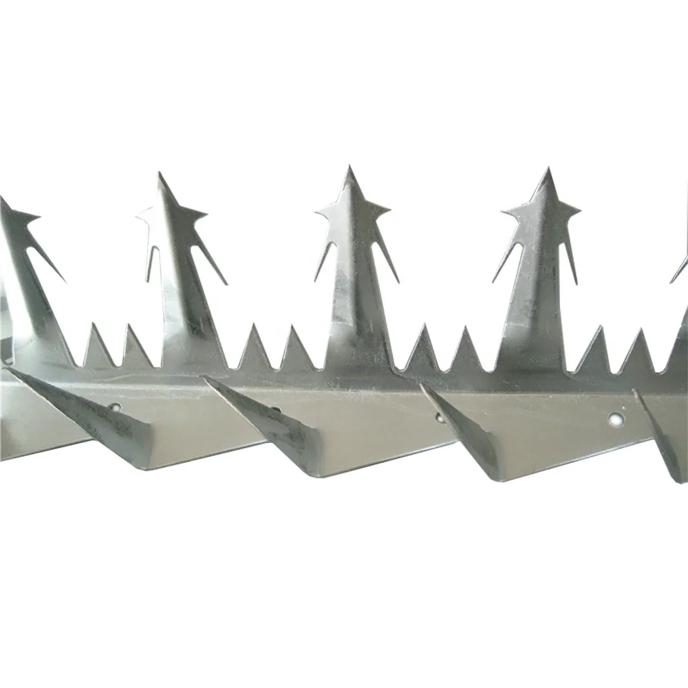 Galvanized Security Wall Razor Spikes,Metal Anti-climb Wall Spike - Buy ...