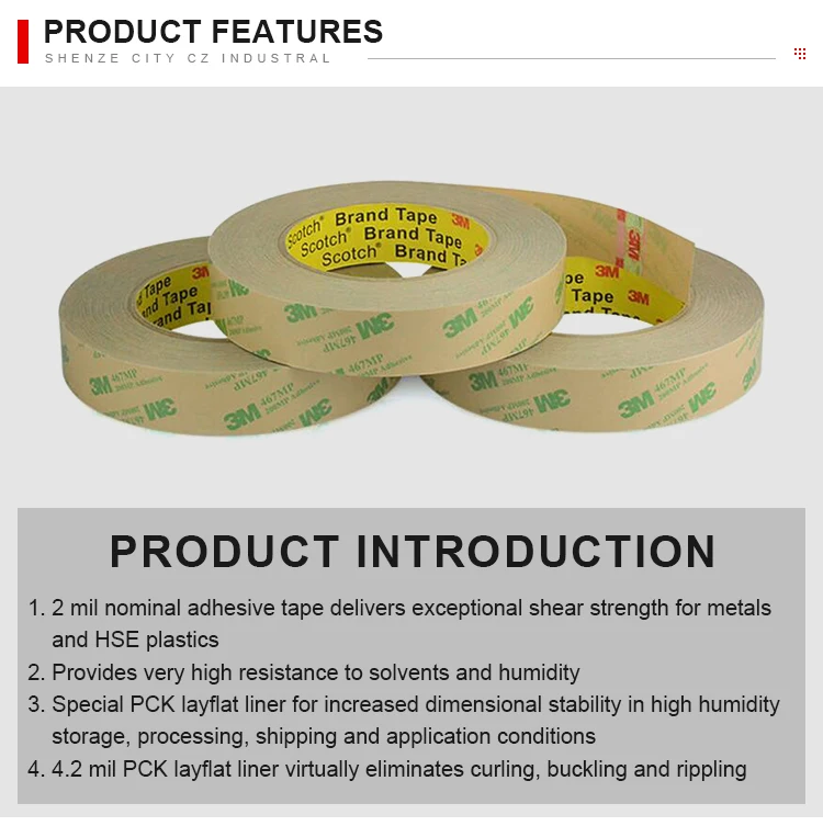 3M 467MP High Performance Double Sided Tape - 200MP