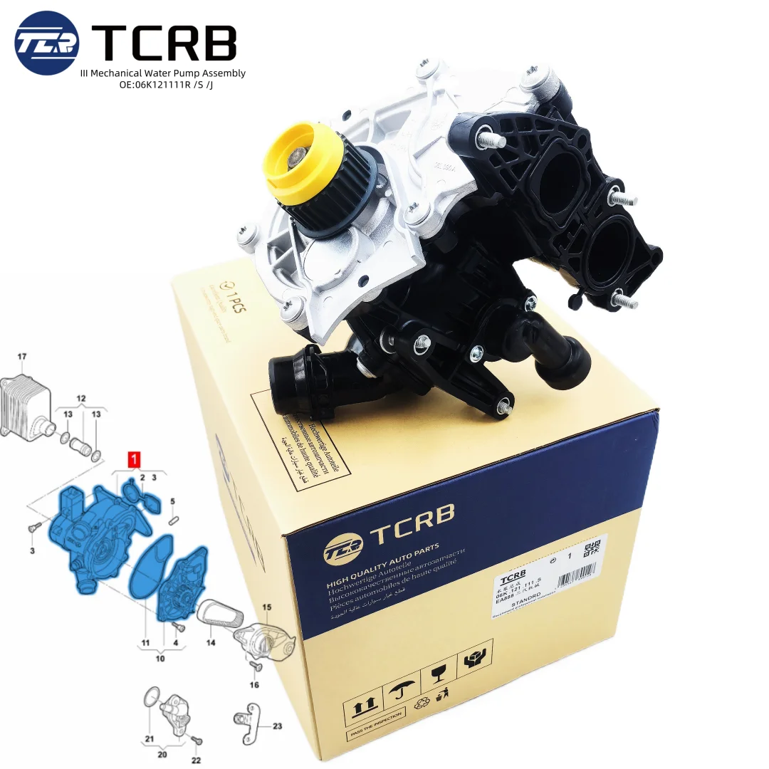 Standard Size Car Engine Water Pump Assembly 06K121111S for Volkswagen ...