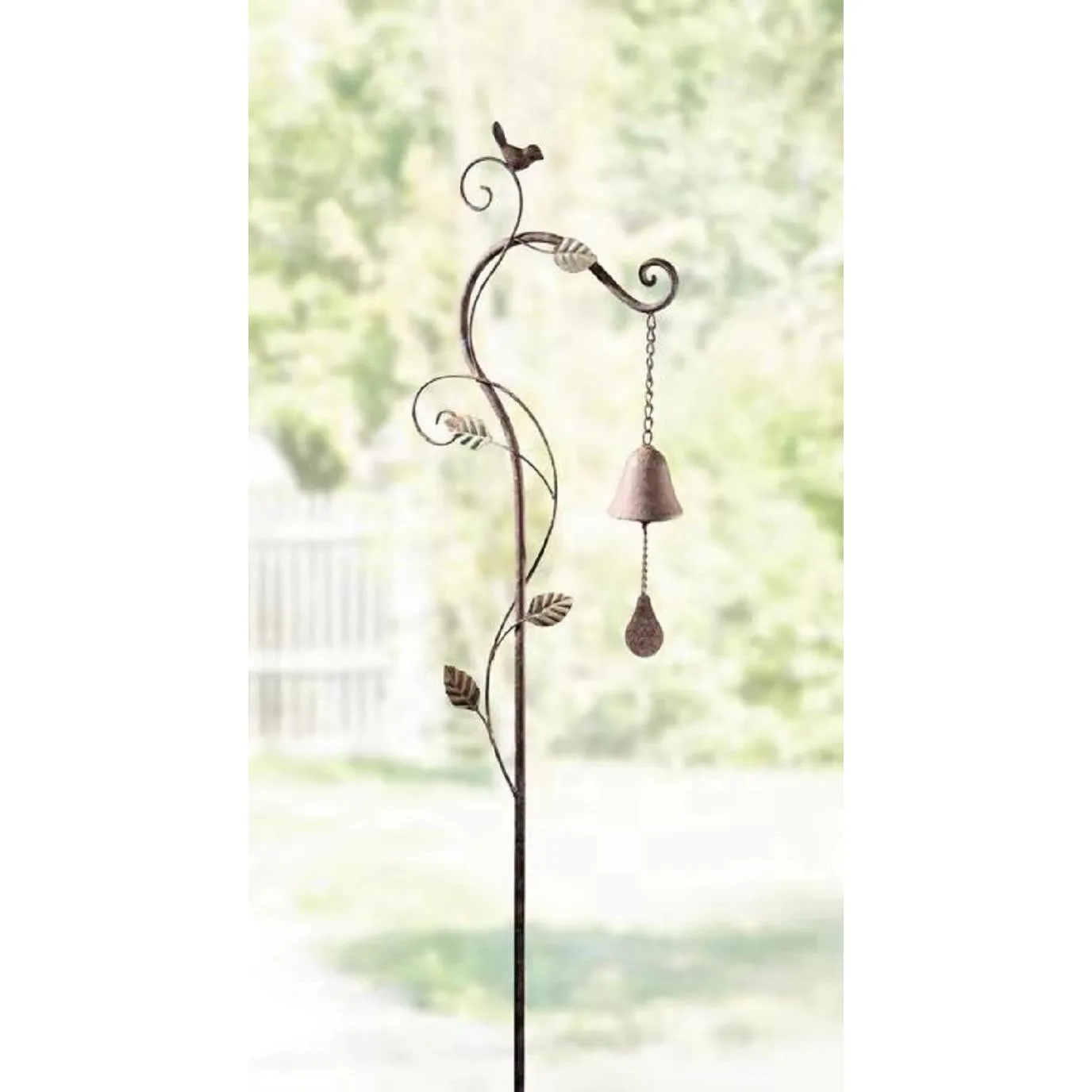 Metal Garden Decorative Bird Plant Stake With Bell - Buy Metal Stake ...