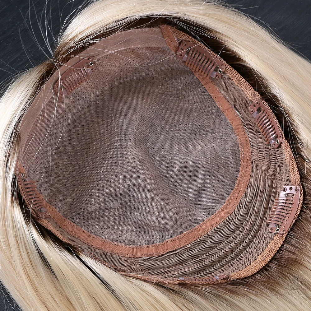 Injected Skin Top Lace Front Topper Premium Human Hair Light Tara ...