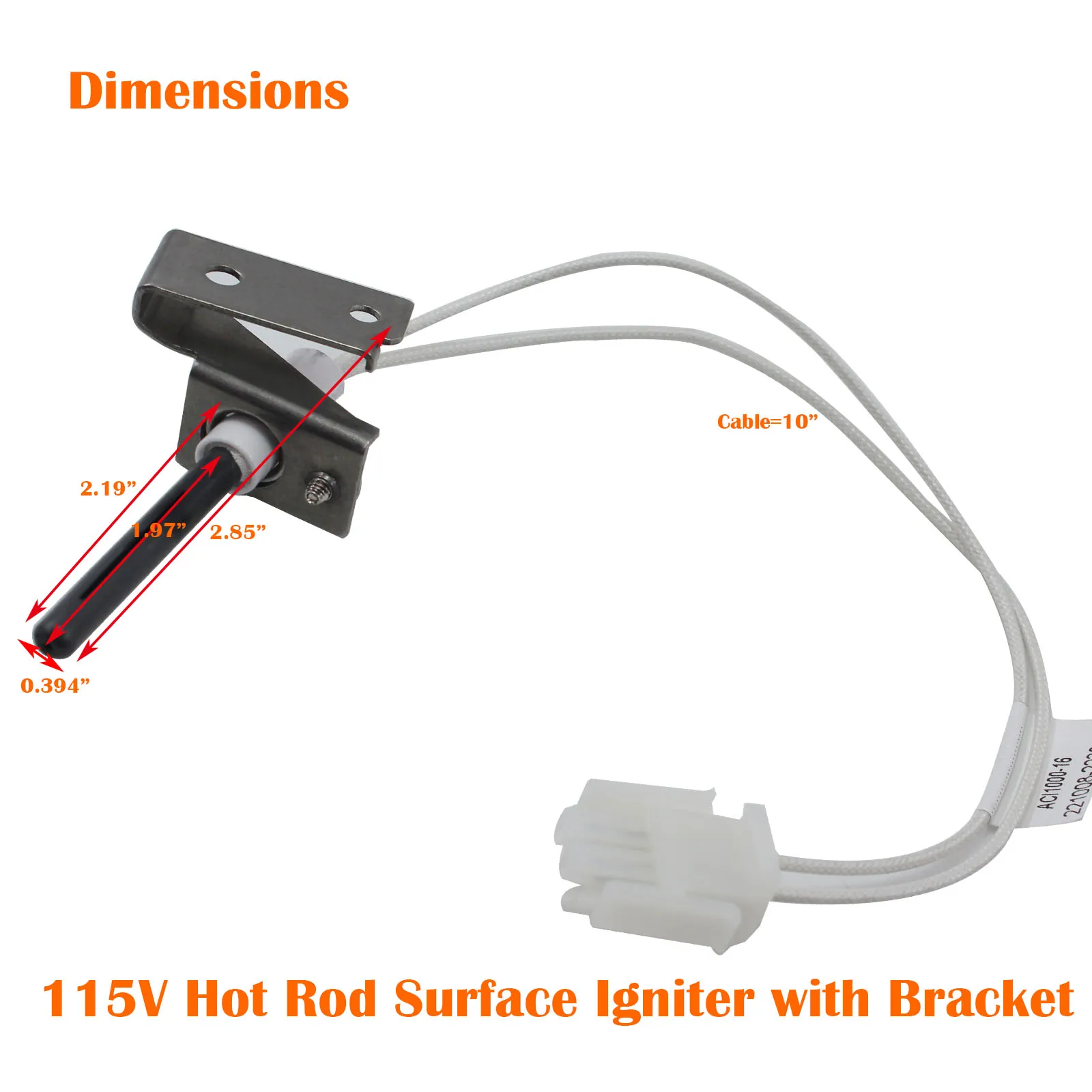 Replacement Ignitor for Nordyne Furnace - Hot Rod Surface