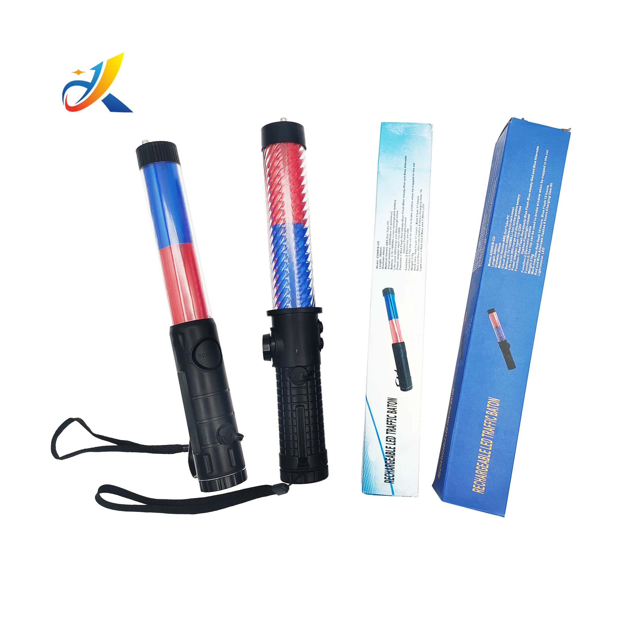 Dry Battery Led Traffic Light Alarm Buzzer Traffic Baton Rechargeable ...