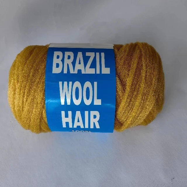 Black Brazil Wool Hair For African Hair Braiding Brazilian Wool 70grams ...