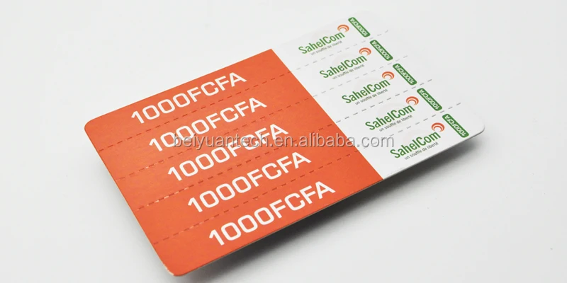 Paper Plastic Prepaid Scratch Cards For Mobile Phones Calling Recharge ...