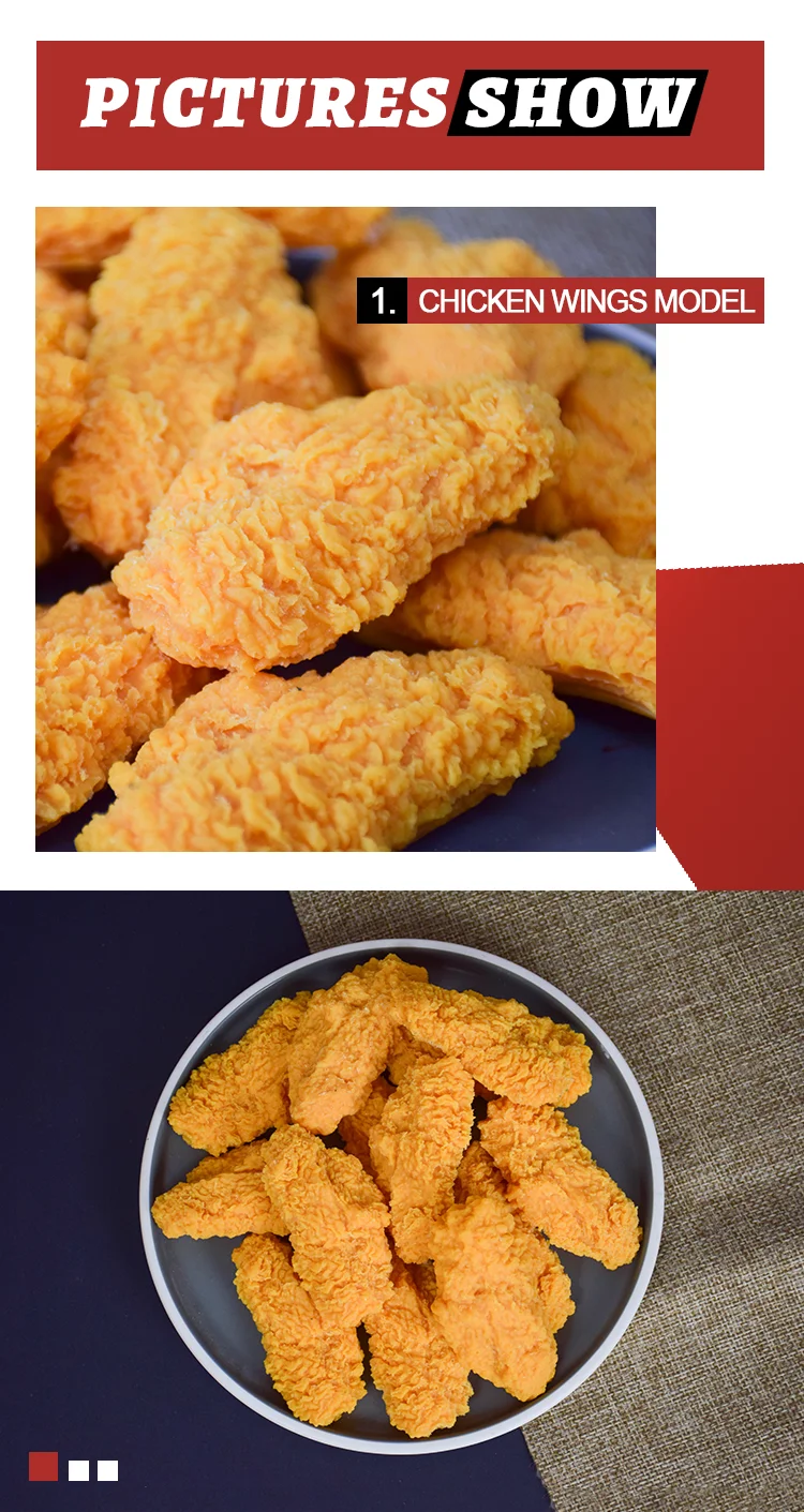 Fake Food KFC Crispy Fried Chicken Drumsticks Model