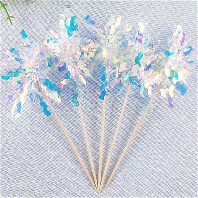 Glitter Happy Birthday Cake Topper Colorful Fireworks Tassels Cupcake ...