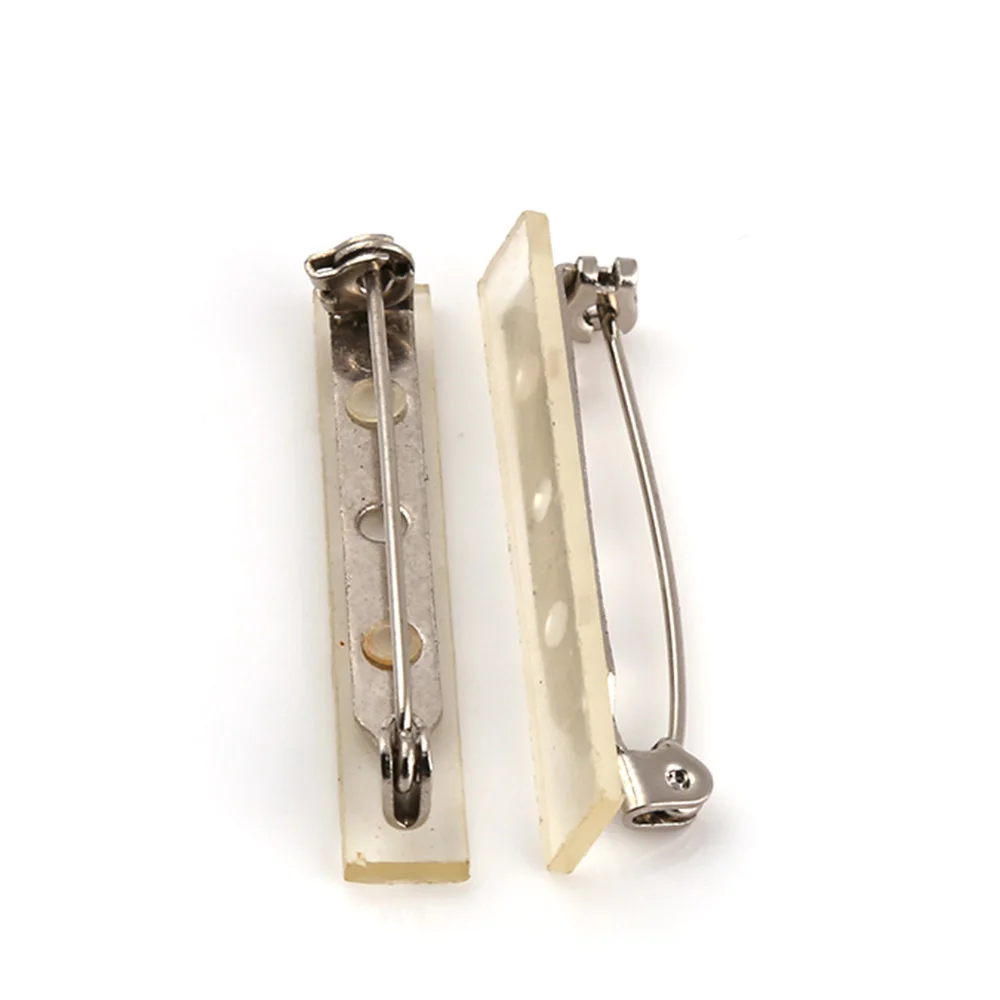 White Base Name Tag Pins Double Sided Safty Pins For Name Badges ...