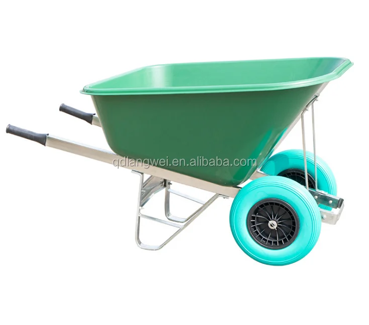 200l Puncture Proof Litre Large Poly Twin Wheelbarrow - Buy Wheel ...
