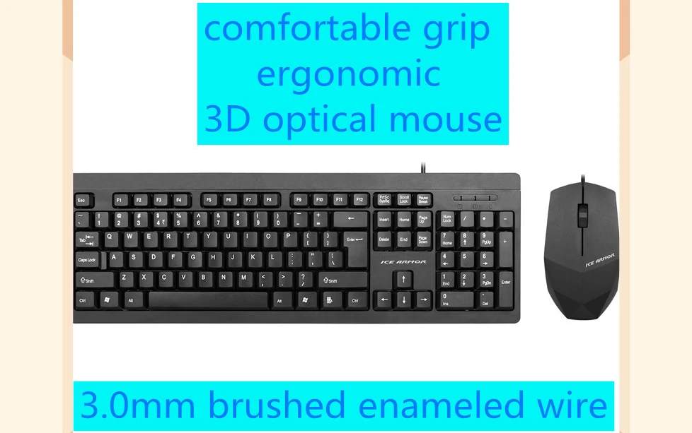 Ice Armor BT200 1200DPI 3D Optical Mouse - Durable & Ergonomic