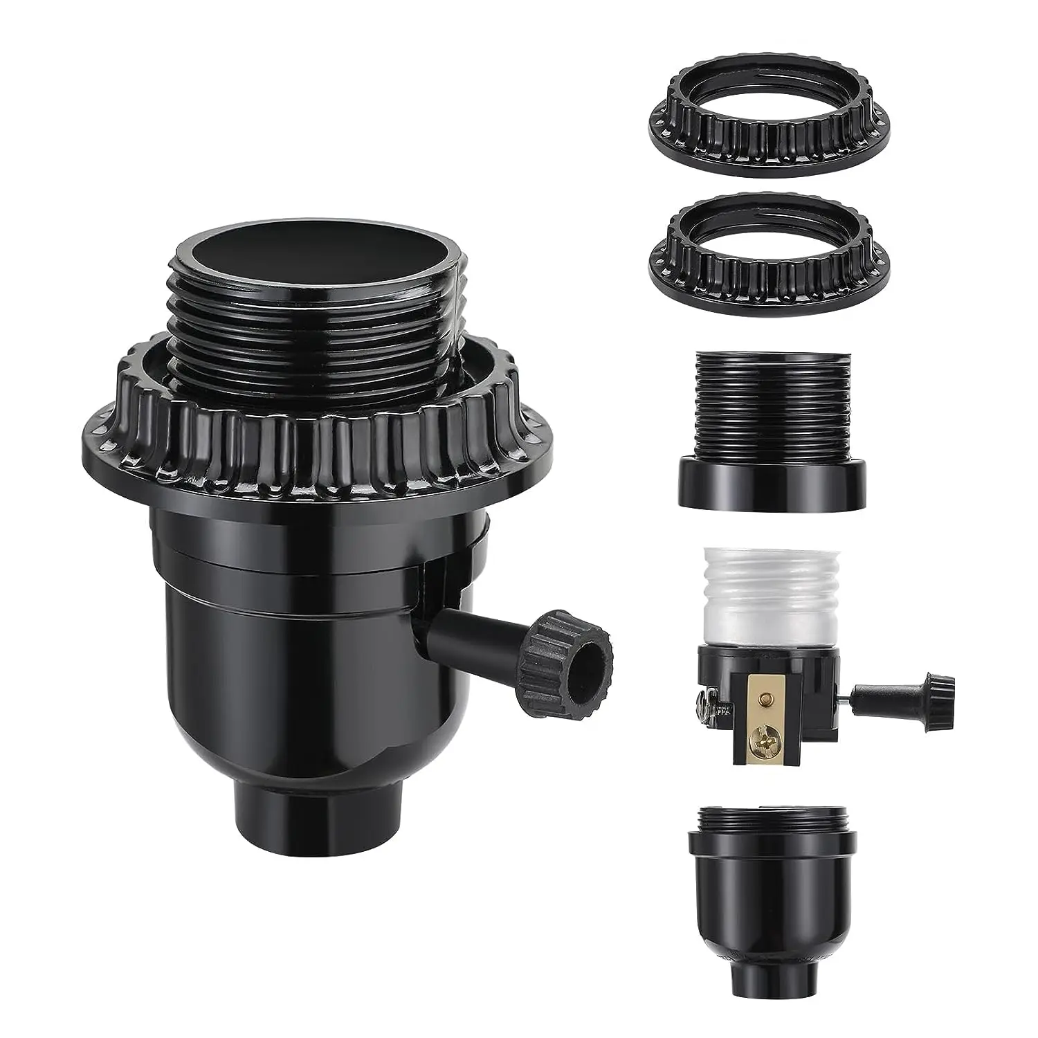 E26 Lamp Holder Phenolic Lamp Holder With Ring Half Threads Bakelite ...