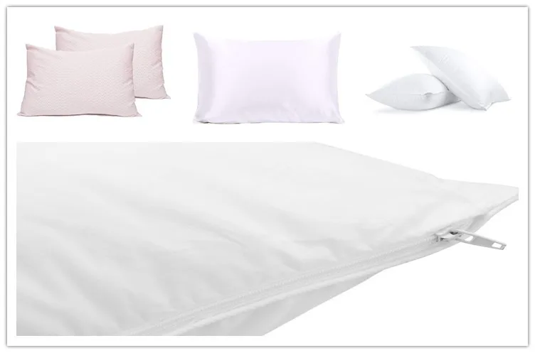 Woven Cotton Plain Sleep Pillow case Covers Pillow Shell With Pipping ...