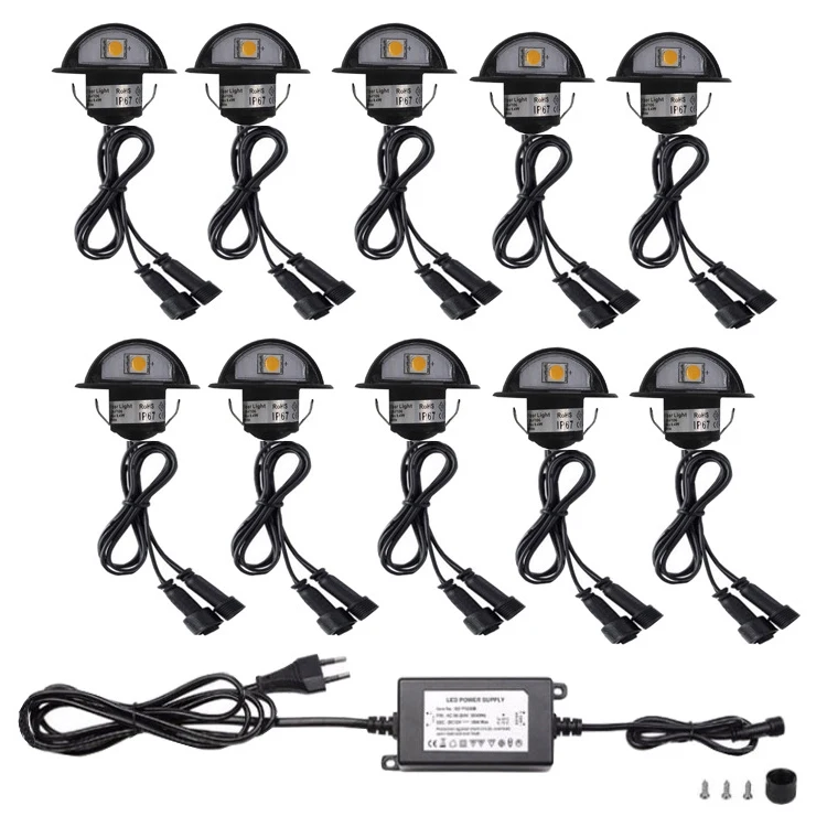12v Ip65 Low Voltage Half Moon Eyelid Led Deck Rail Step Stair Fence ...