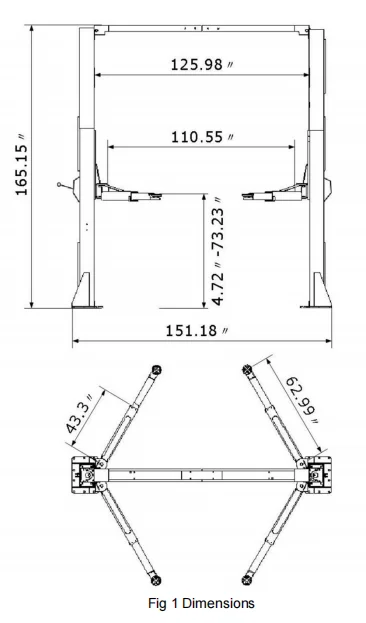 SHENGDA Two Post Gantry Lift - 6300kg Hydraulic Car Lifter