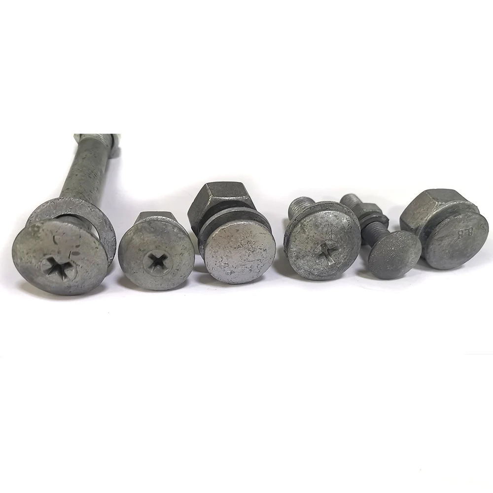 Highway Guardrail Fasteners - Durable Carbon Steel Bolts