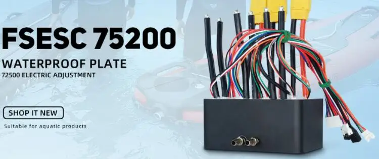 200A 75V Flipsky FSESC 75200 16S ESC for Surfing & Robotics