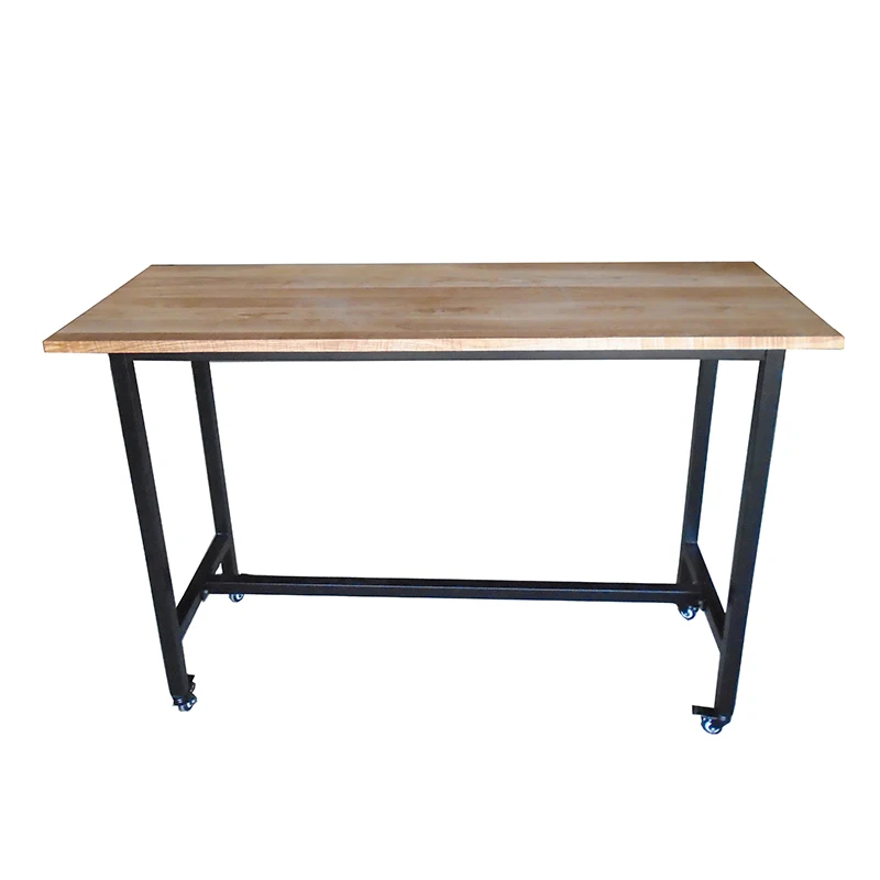Steel Timber Top Long Bar Table For Restaurant Direct From China - Buy ...