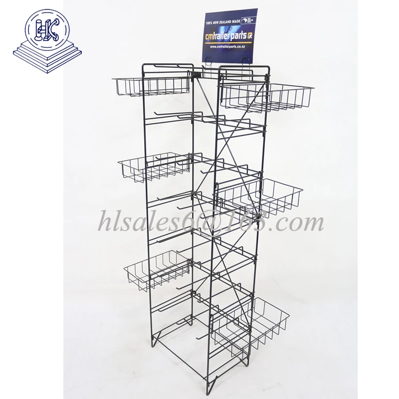 Metal Wire Display Rack Snack Bags Hanging Basket And Hook For Beef ...