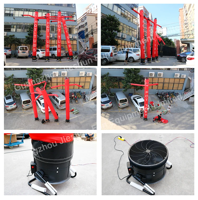 China 5mh Sky Dancer Clown Inflatable Tube Man Wind Dancer With Air ...