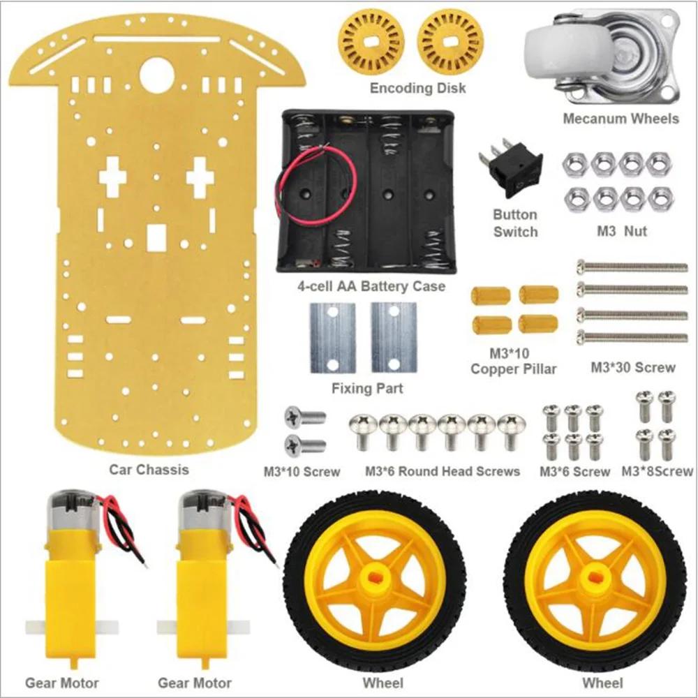 Diy Robot Stem Kit 2wd Robot Car Chassis Smart Robot Car Chassis Kit ...