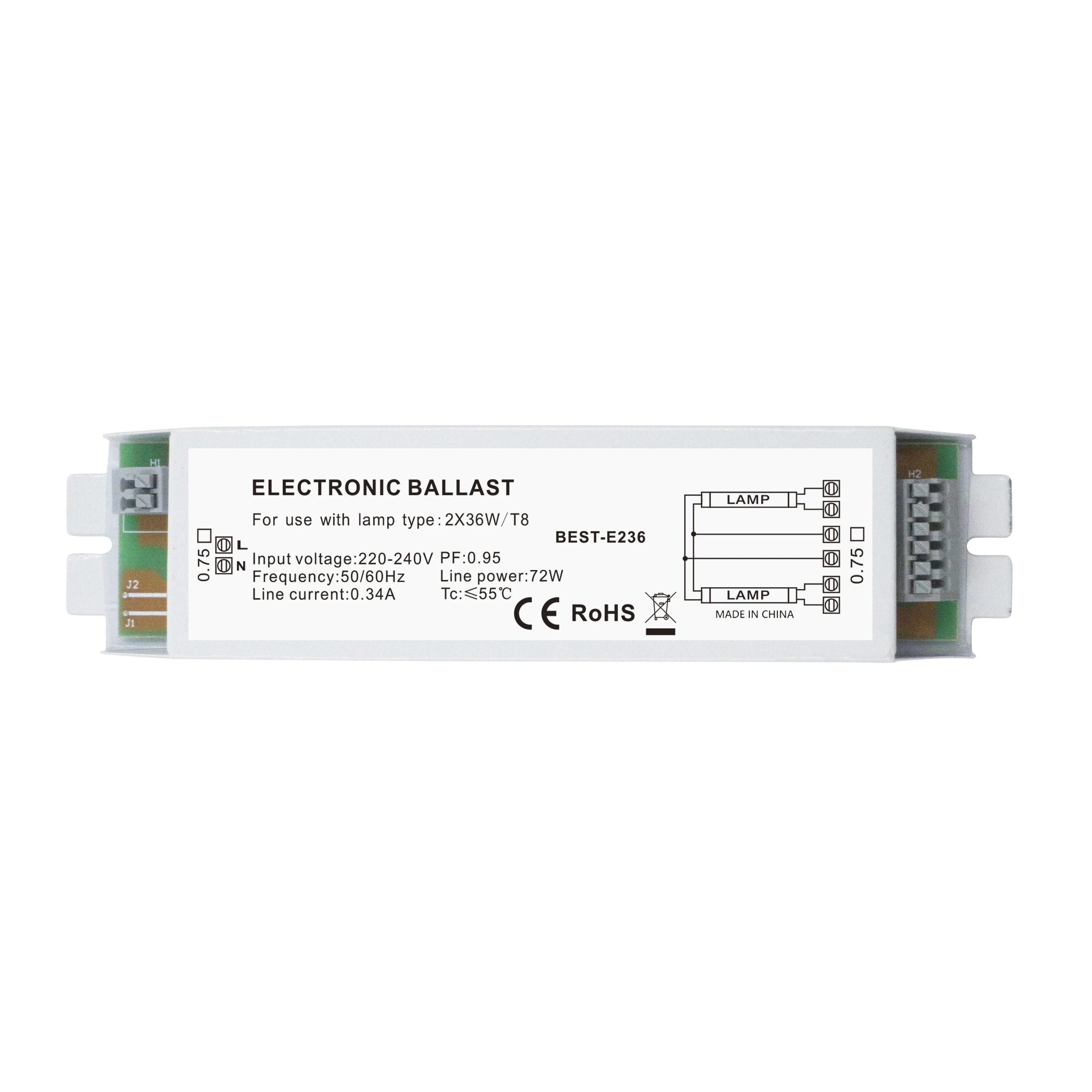 2X36 T8 Electronic Ballast - Efficient Fluorescent Lighting