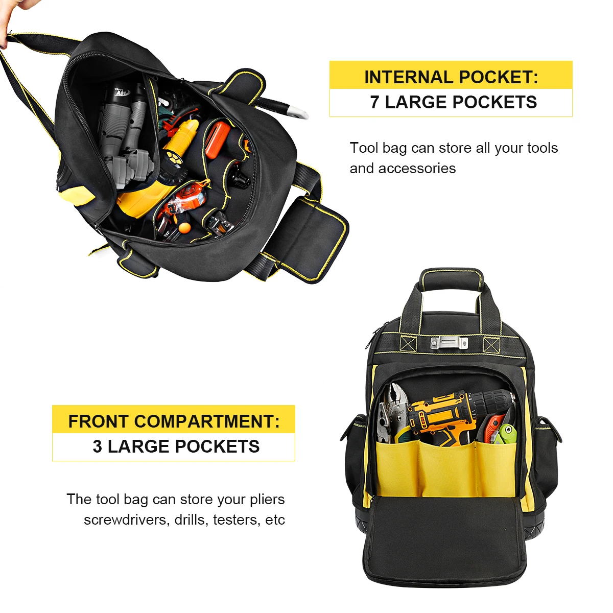 AIRAJ Shoulder Tool Backpack - Durable & Waterproof Storage