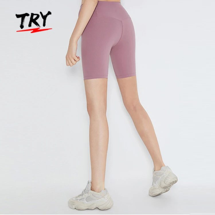 Dk1106 Try Wholesale Euro Plus Size No Camel Toe Yoga Short Leggings No