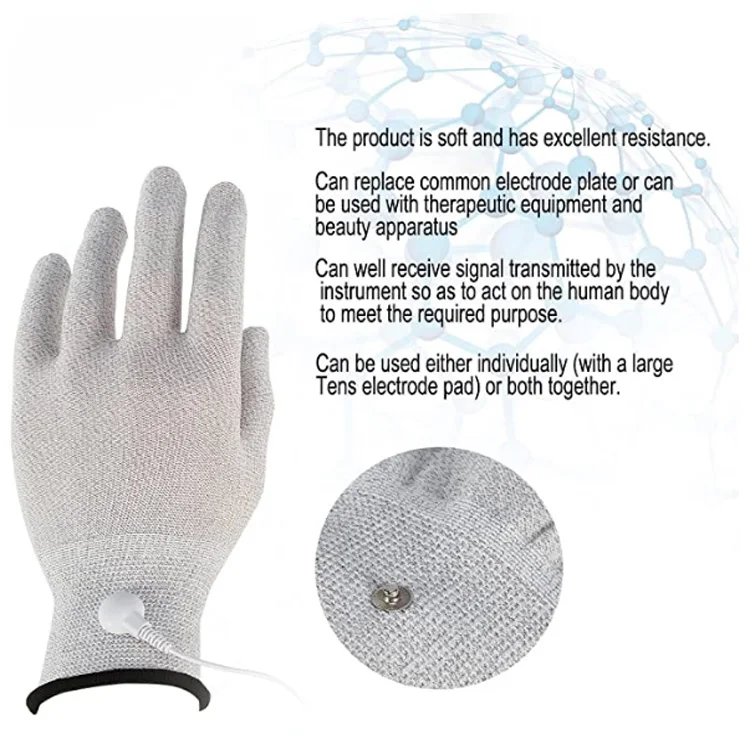 Tens Ems Hand Massager Therapy Machine Physical Electric Massage Gloves ...