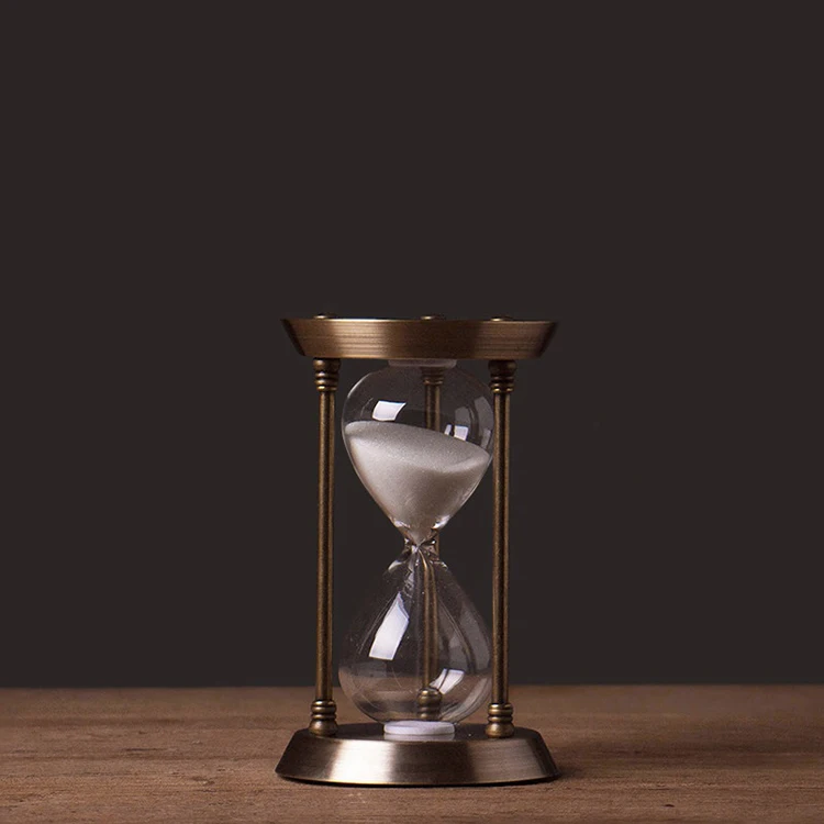 24 Hour Sand Glass - Antique Large Brass Hourglass Timer