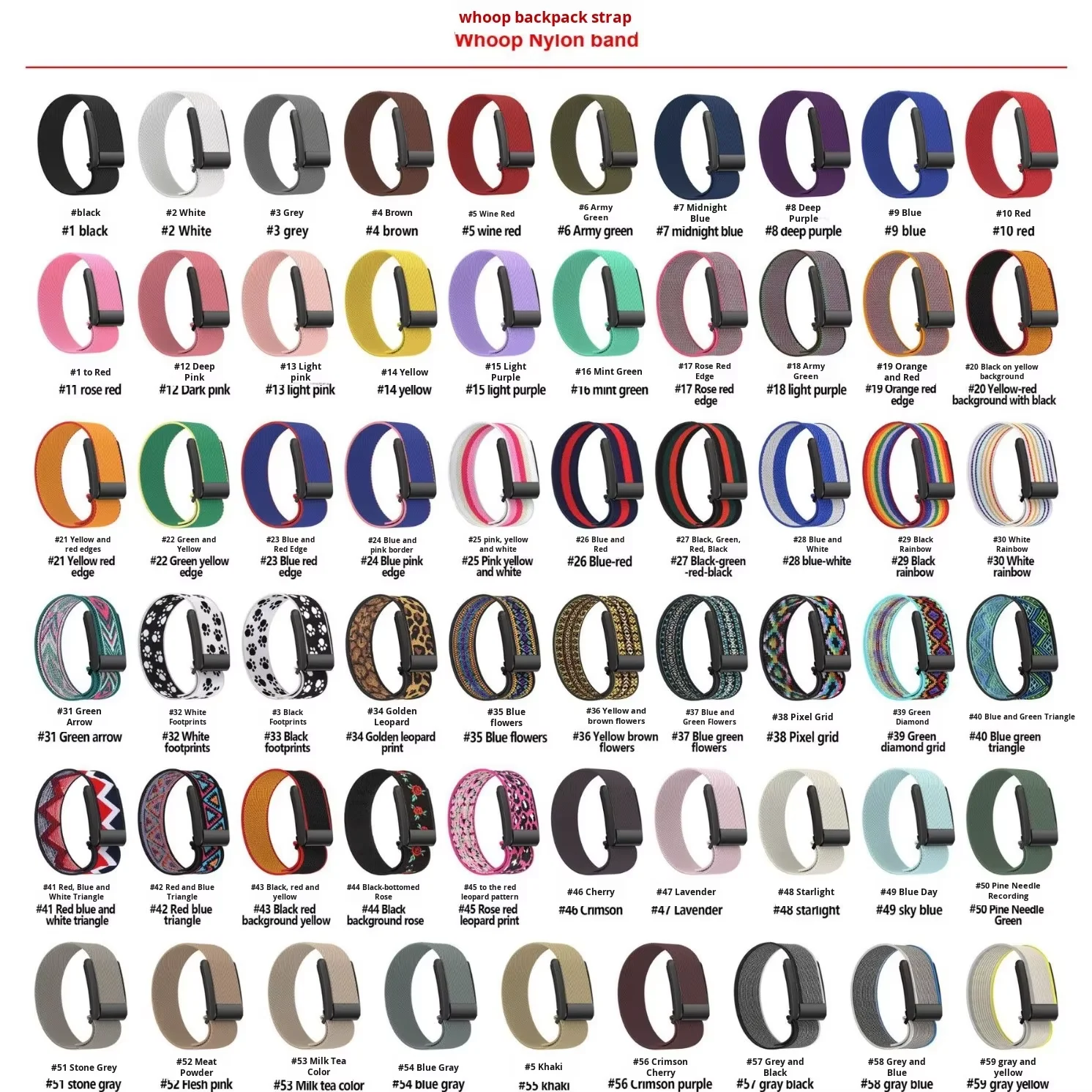 Casual Orange Nylon Woven Watch Strap for Whoop 4.0/5.0 Smartwatch Band ...